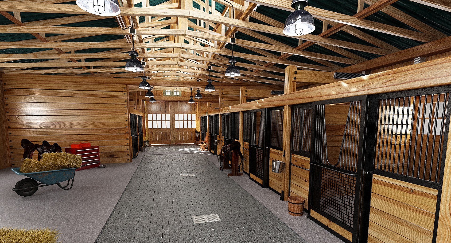 Horse Stable 3d Model
