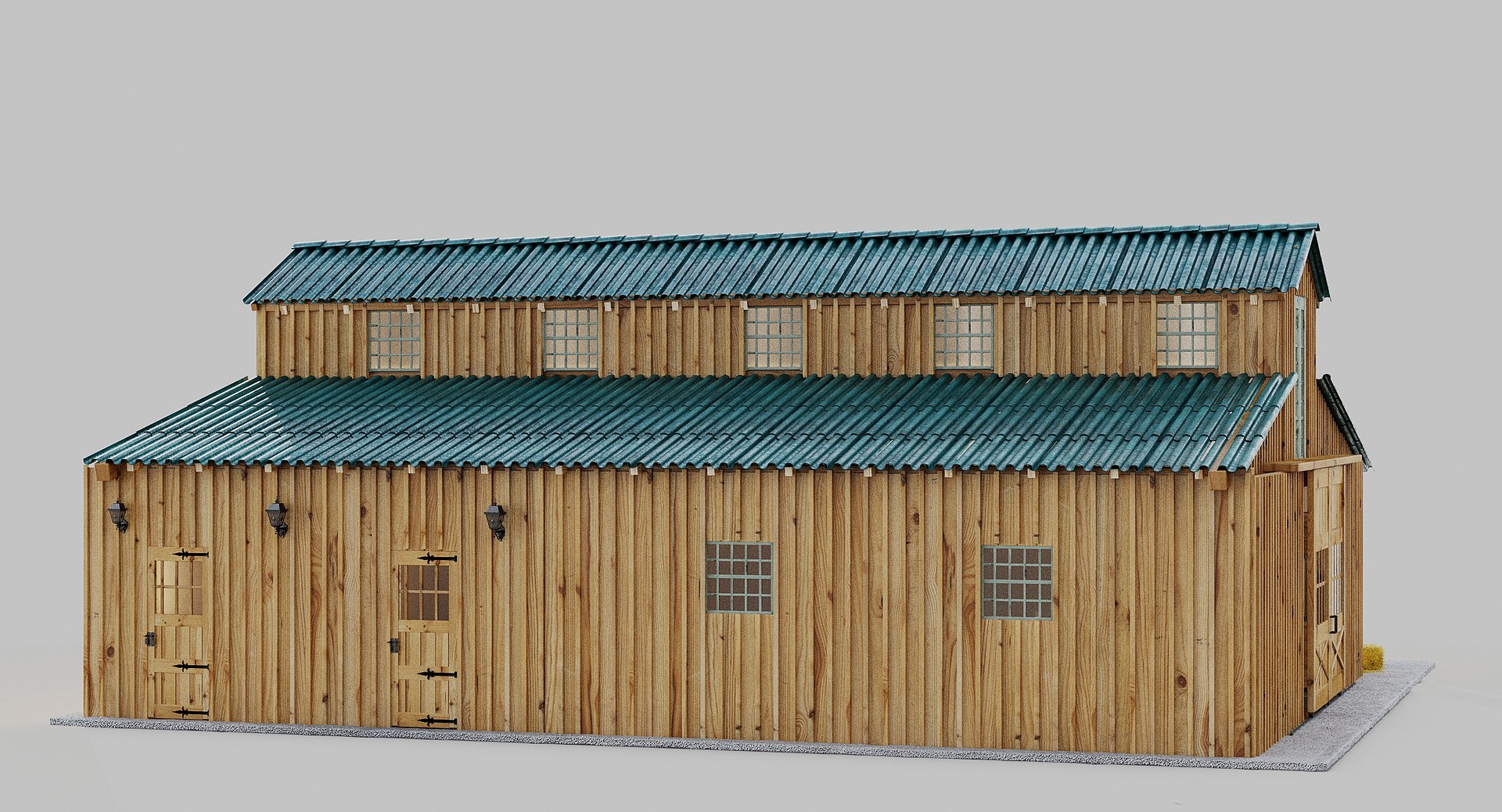 horse stable 3d model