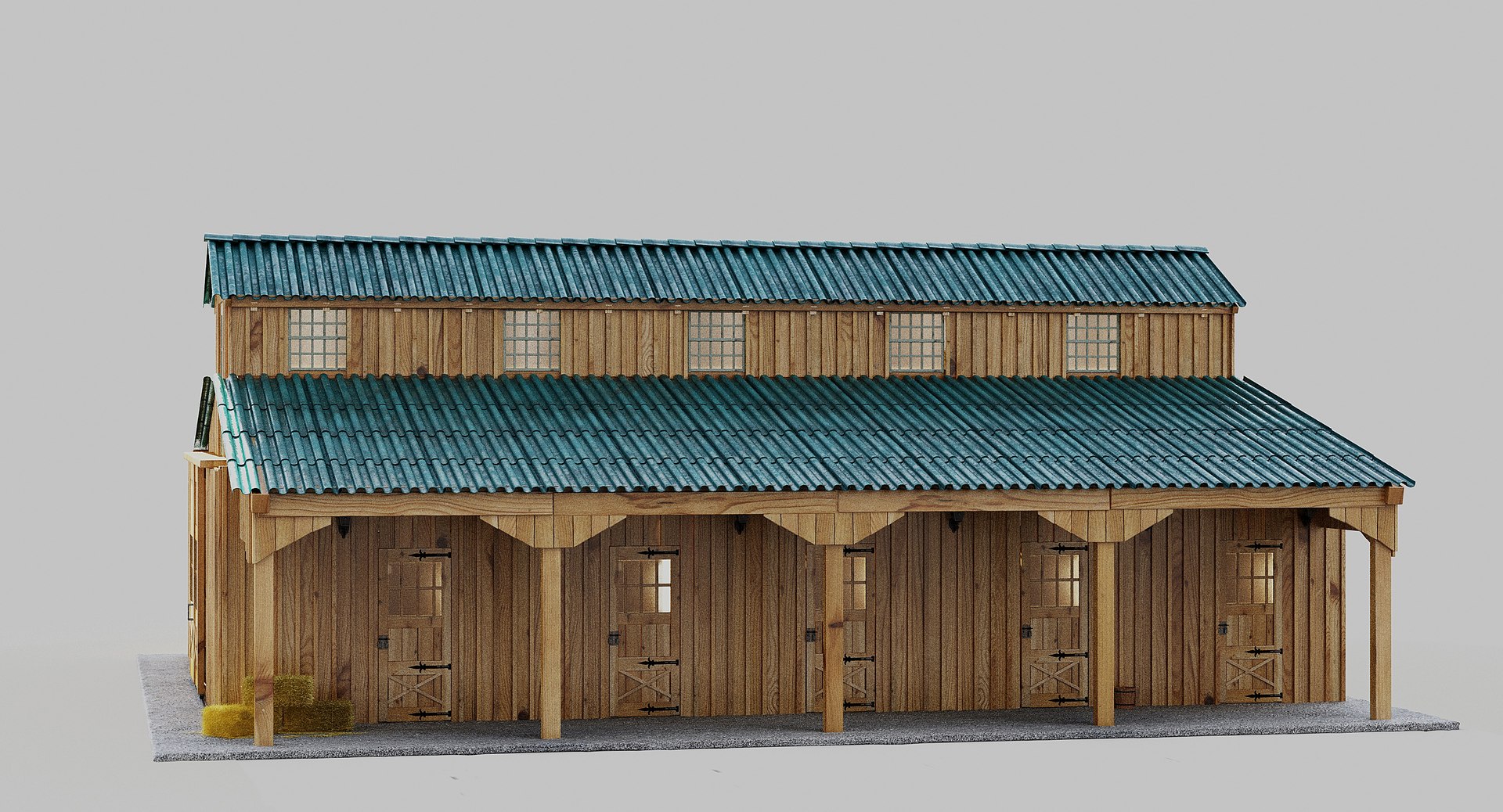 horse stable 3d model