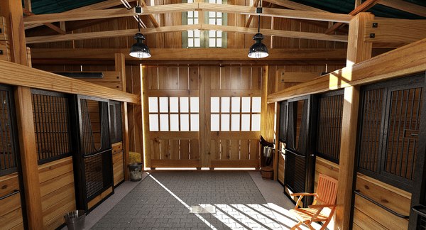horse stable 3d model