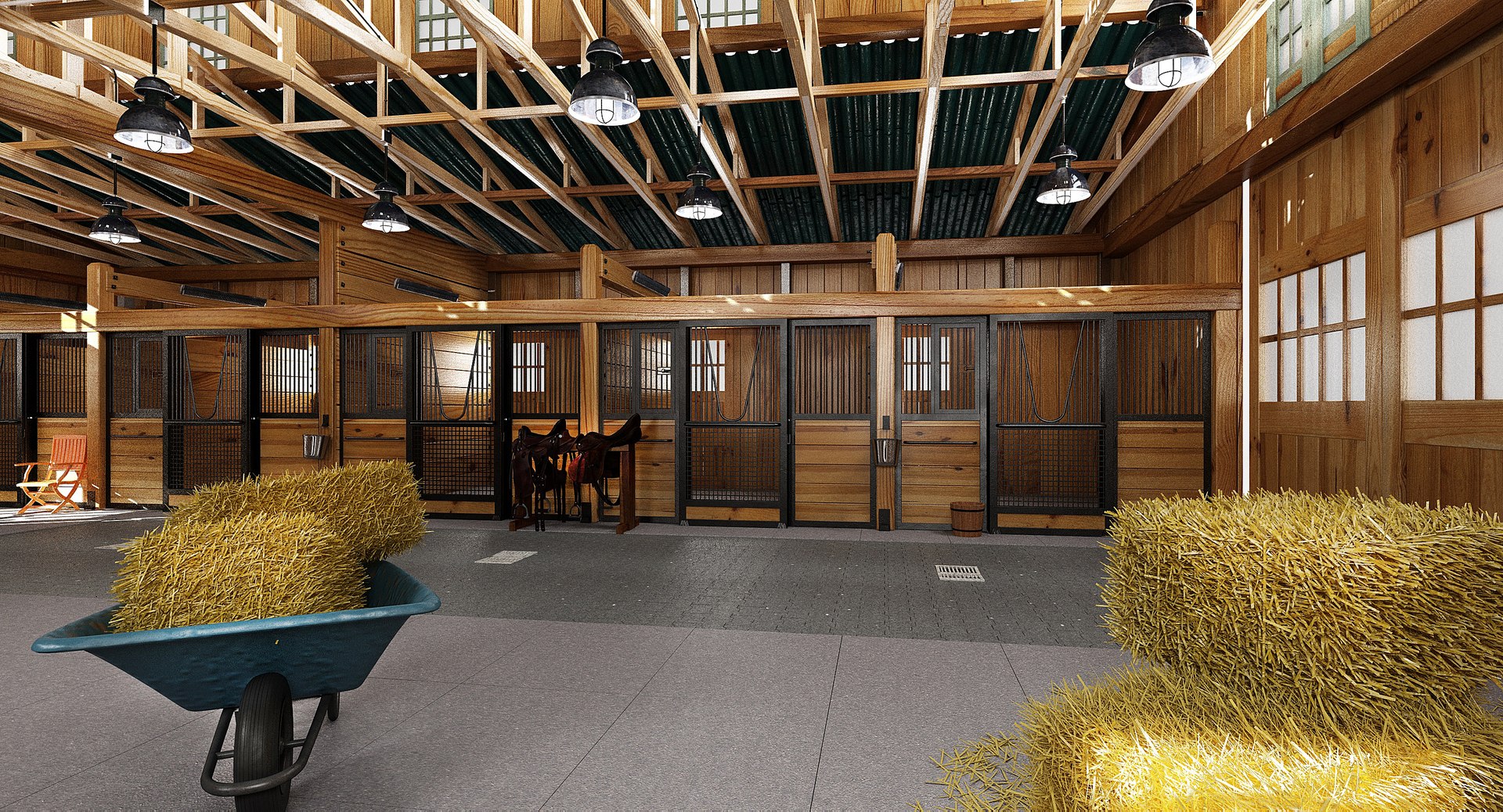 Horse Stable 3d Model