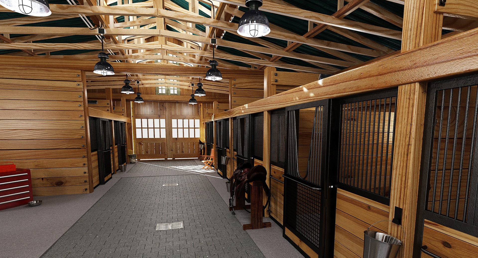 Horse Stable 3d Model