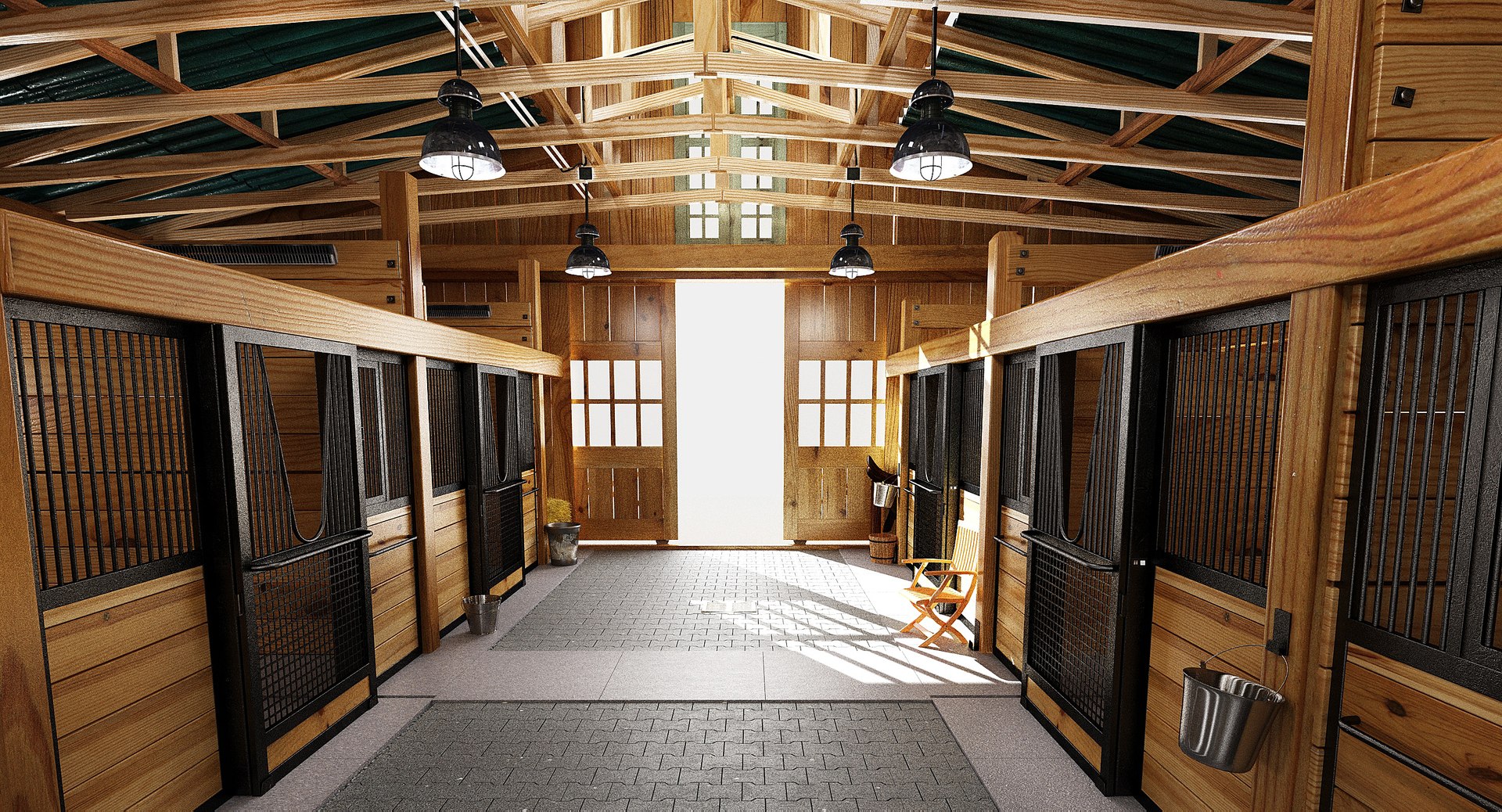 Horse Stable 3d Model