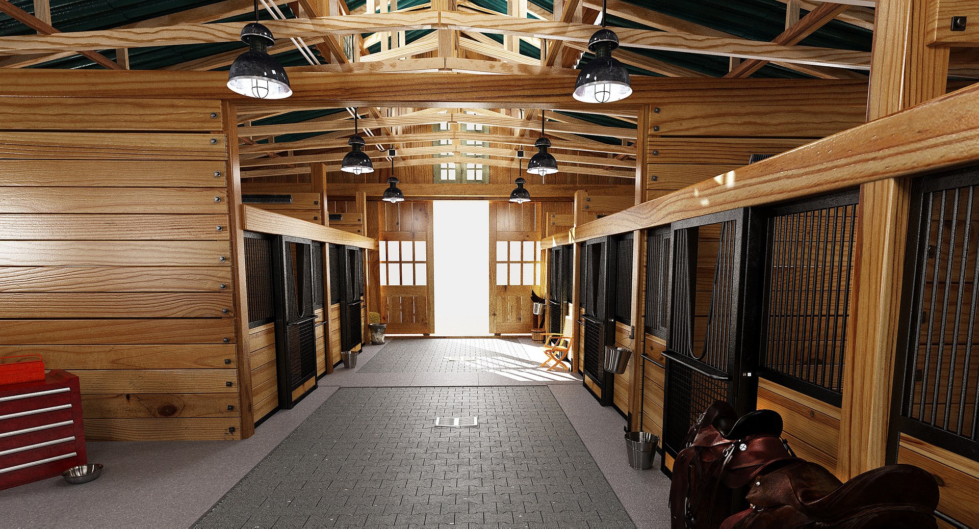 Horse Stable 3d Model