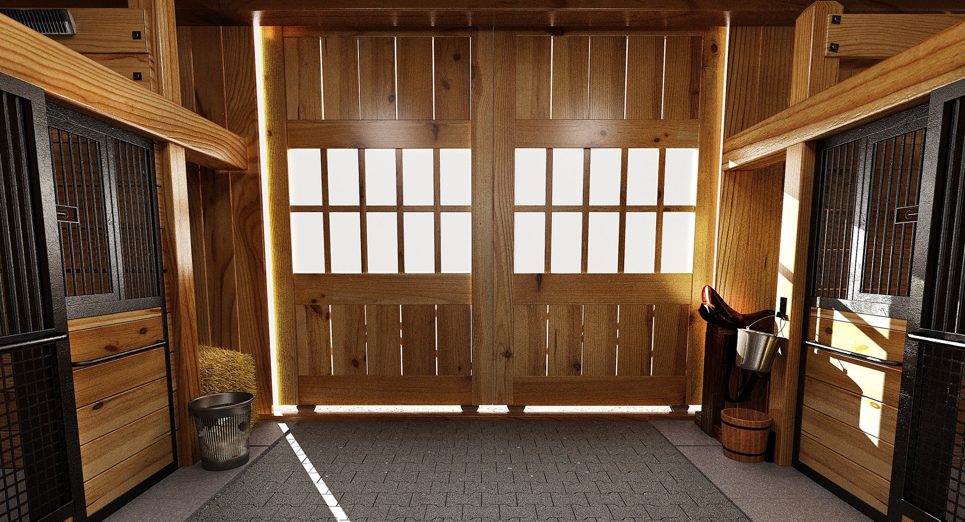 Horse Stable 3d Model