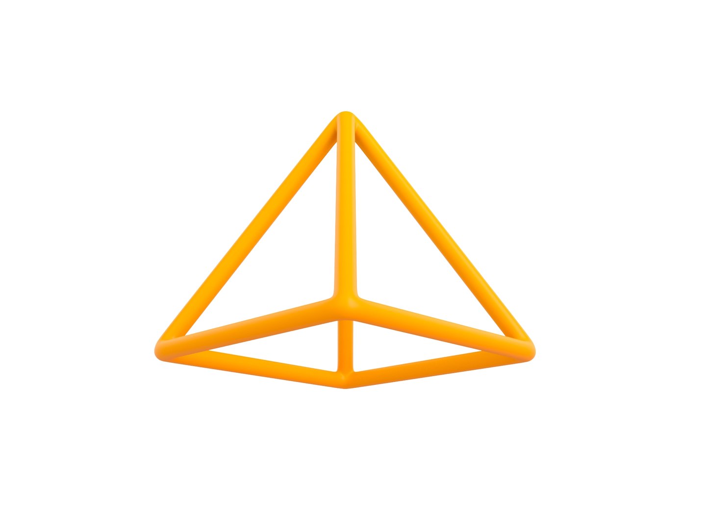 3D Cartoon Wire Pyramid Model - TurboSquid 2008190