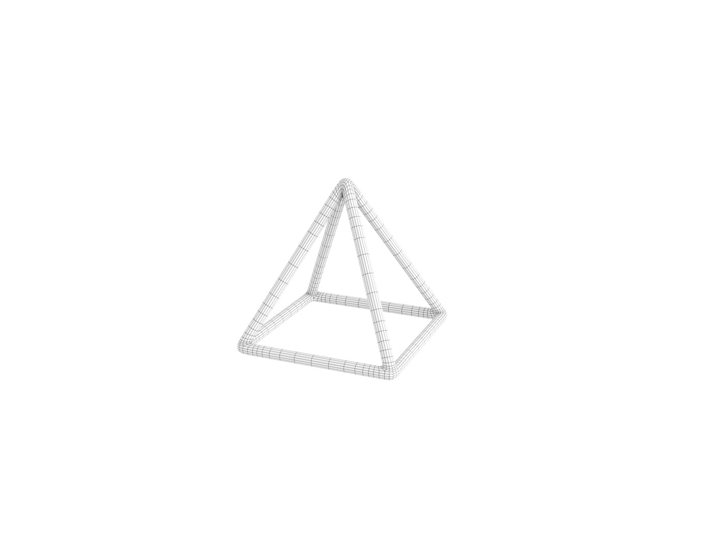 3D Cartoon Wire Pyramid Model - TurboSquid 2008190