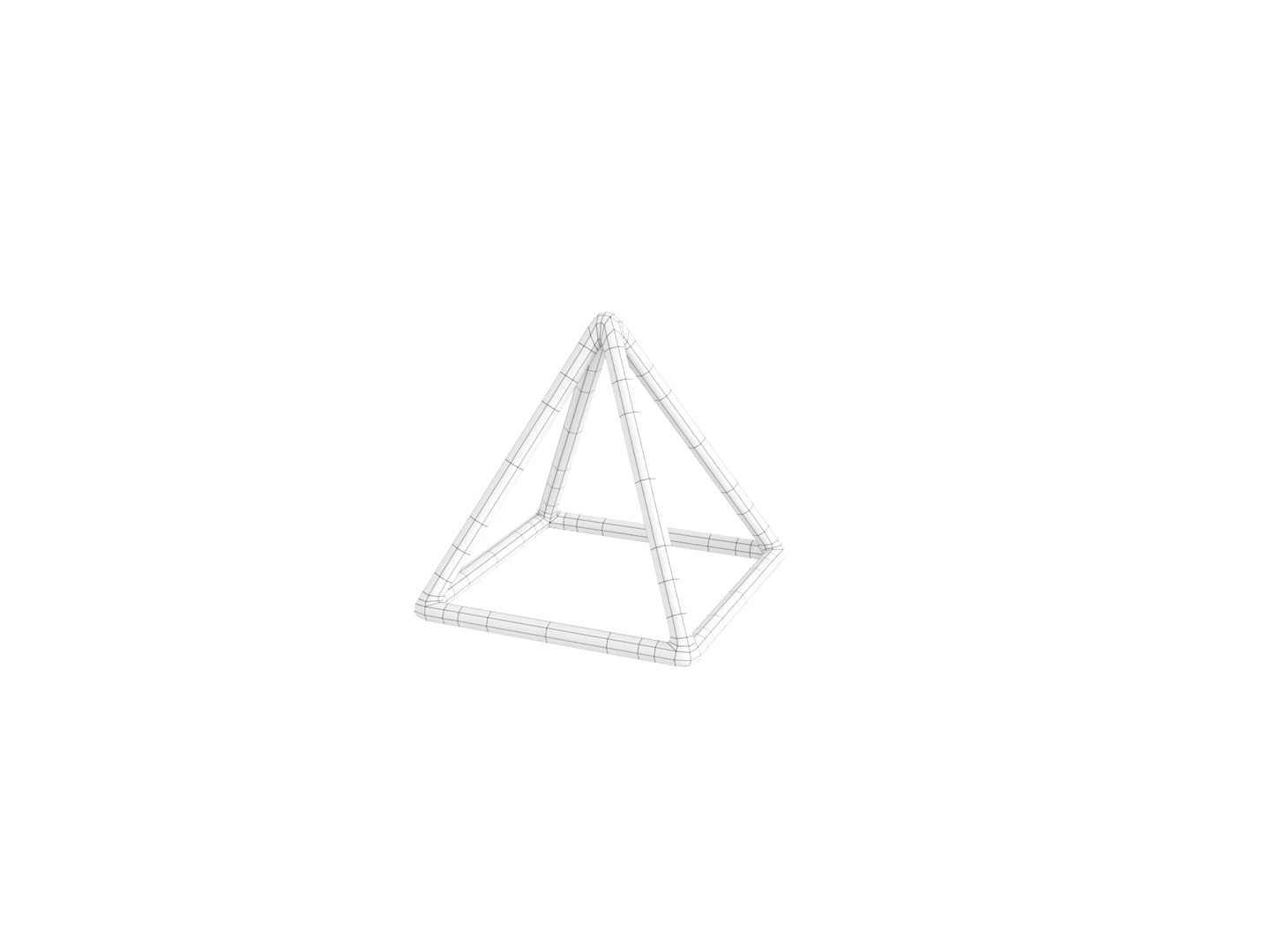 3D Cartoon Wire Pyramid Model - TurboSquid 2008190