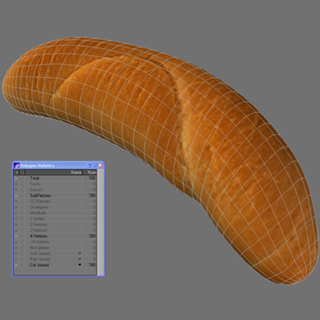 3d Crescent Roll Model