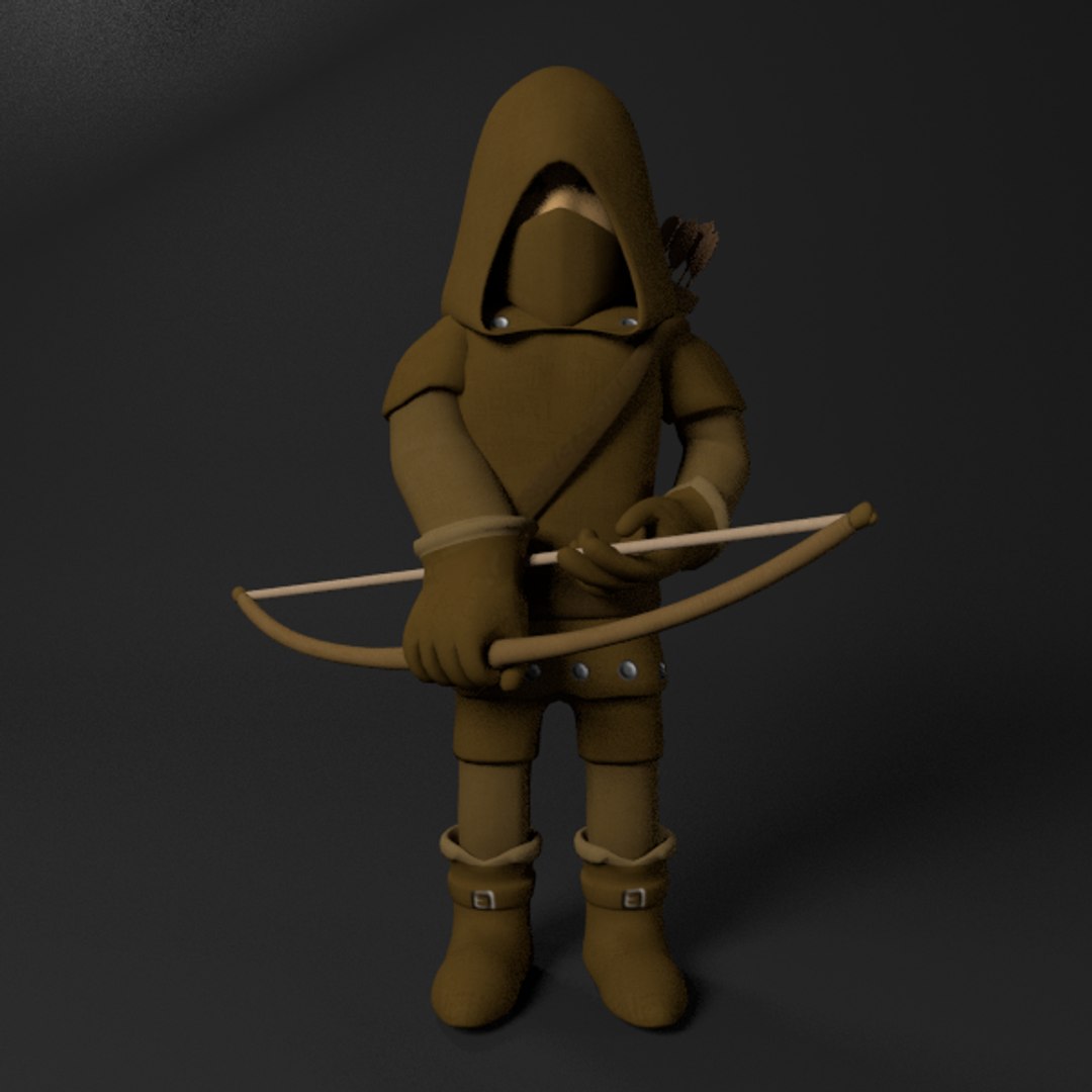 3D Cartoon Archer - TurboSquid 1221037