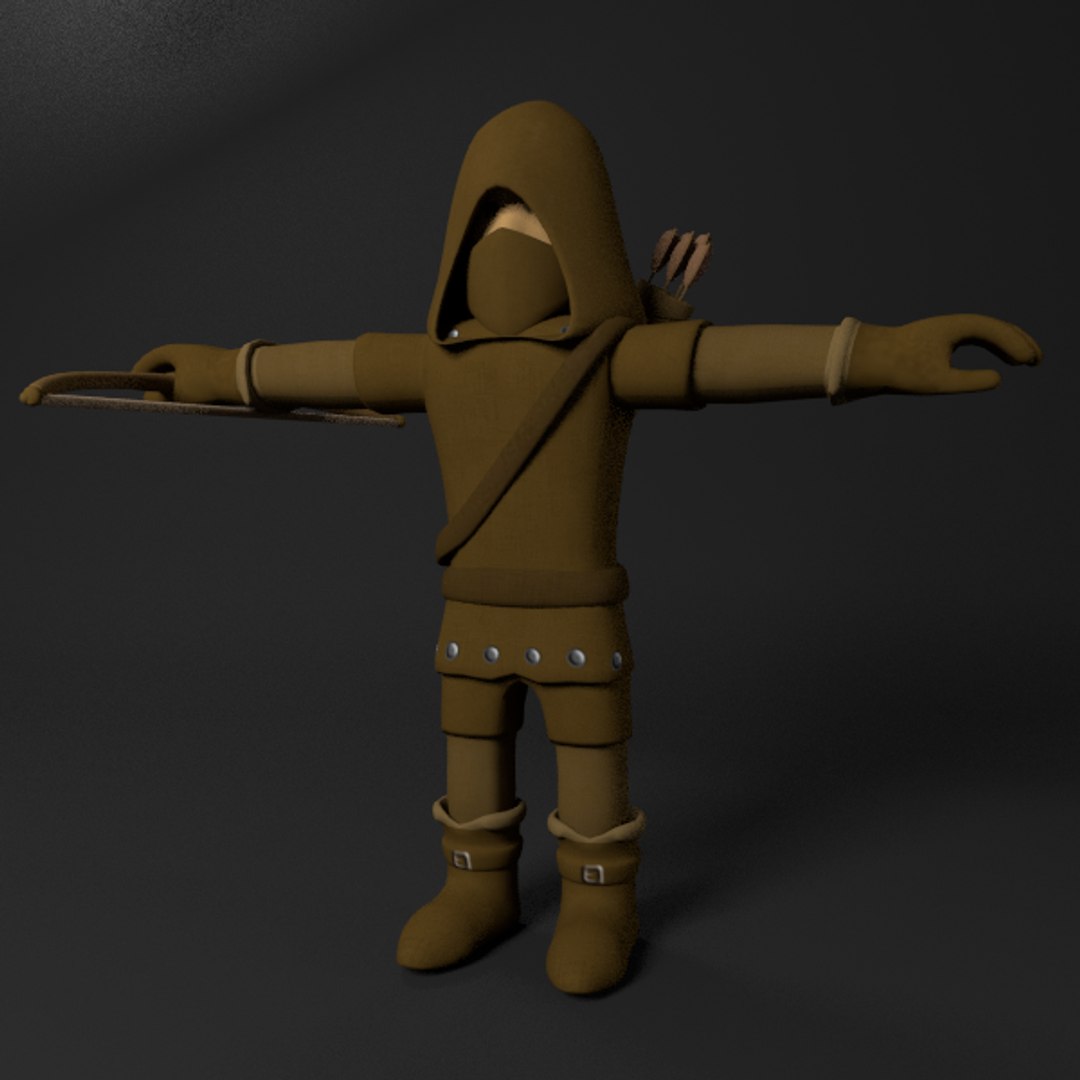 3D Cartoon Archer - TurboSquid 1221037