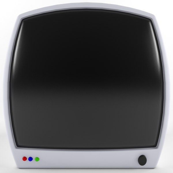 3d cartoon monitor model