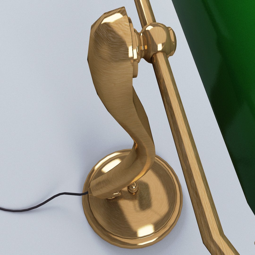 3d table lamp green model