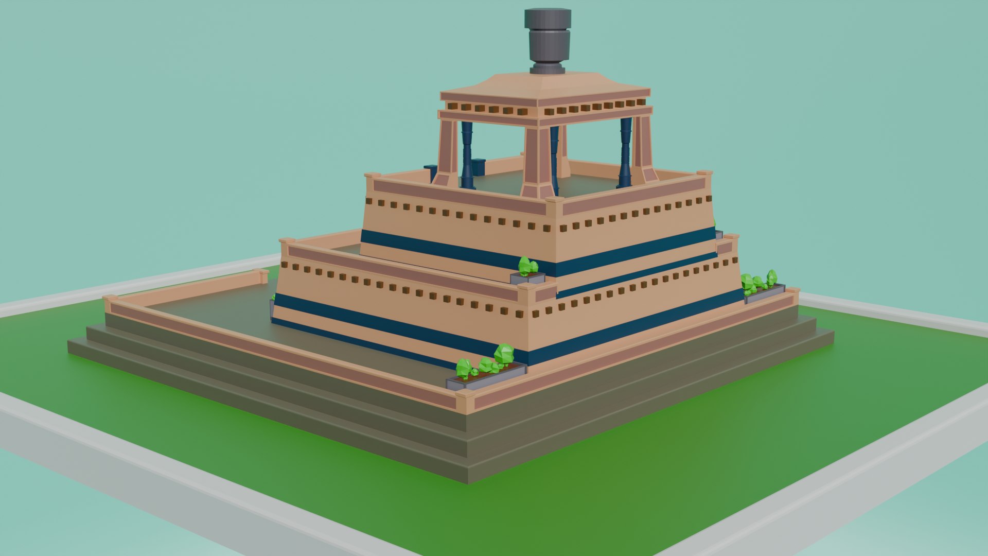 3D Low Poly Aztec Piramid - TurboSquid 2399976