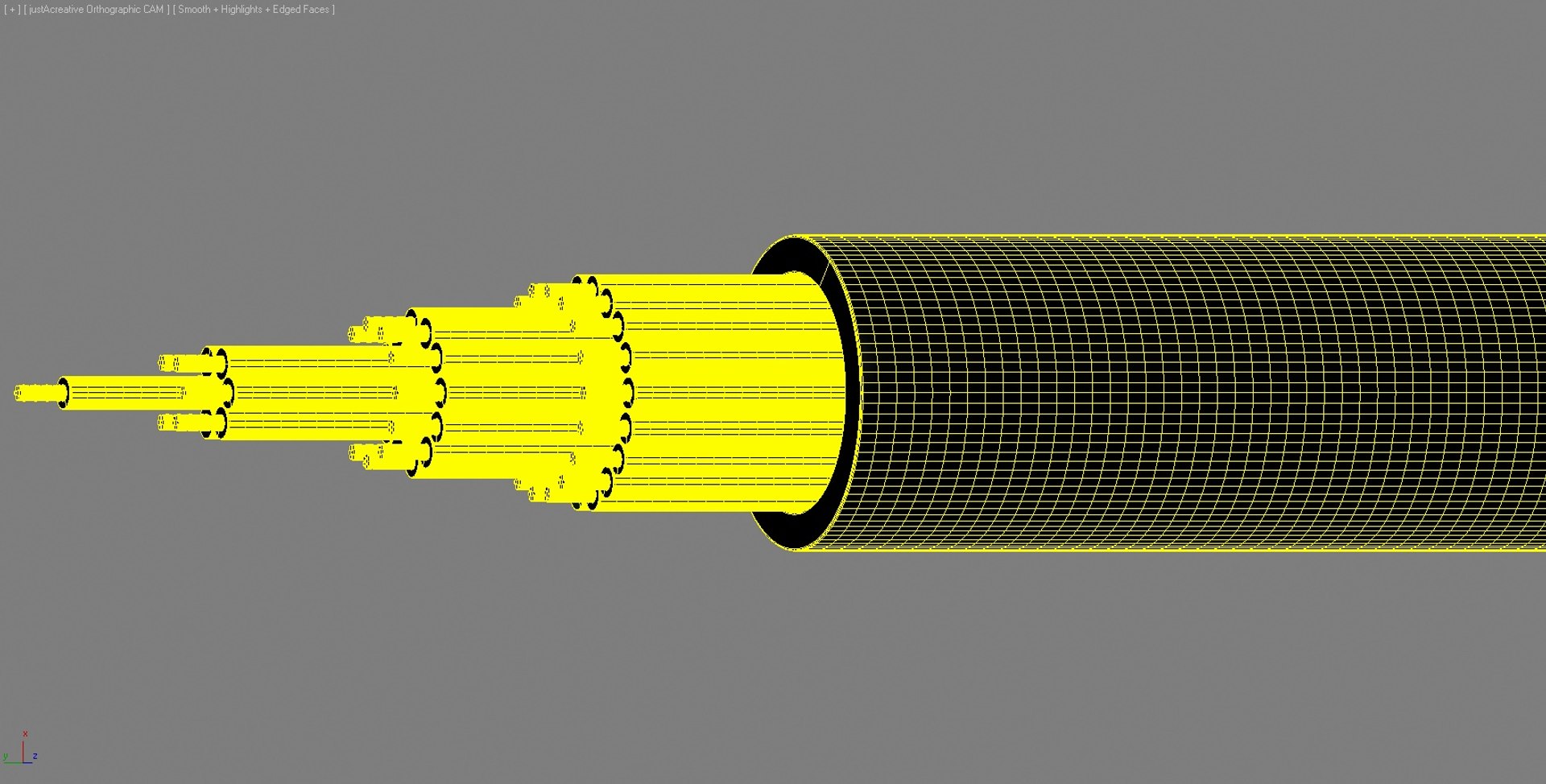 3d model electrical cables unarmored shielded