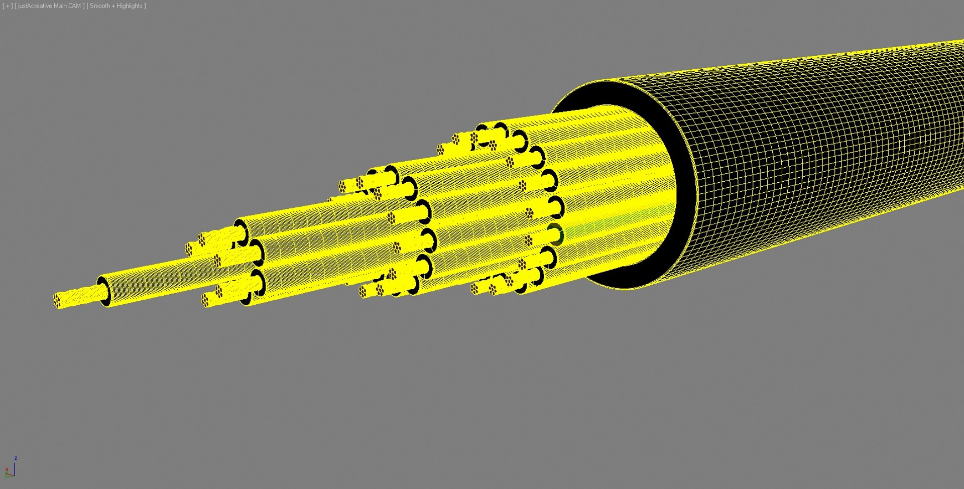 3d model electrical cables unarmored shielded