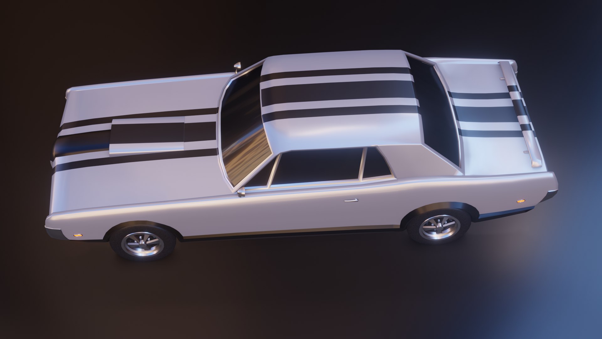 3D Muscle Cougar Xr1970 Blender Car Model - TurboSquid 1573283