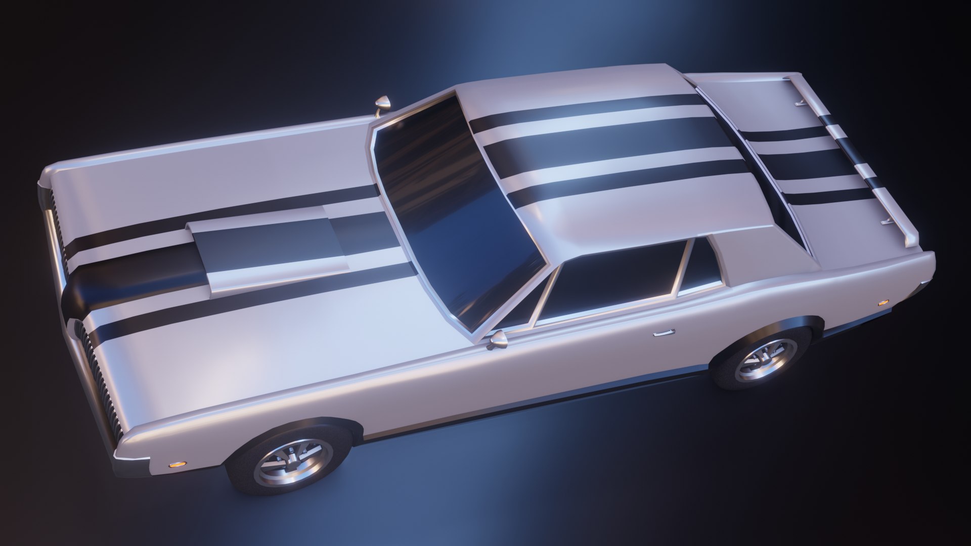 3D Muscle Cougar Xr1970 Blender Car Model - TurboSquid 1573283