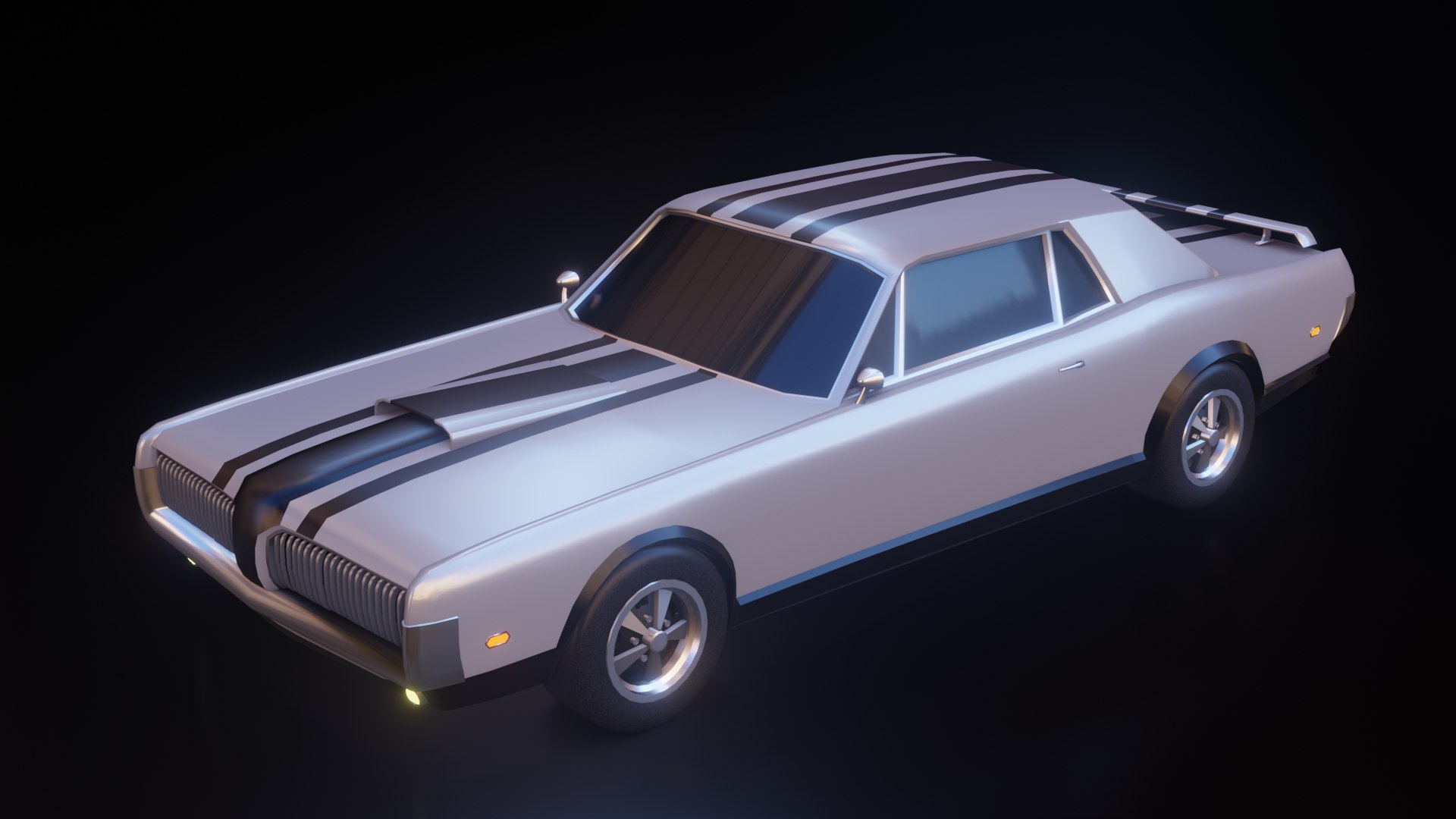 3D Muscle Cougar Xr1970 Blender Car Model - TurboSquid 1573283