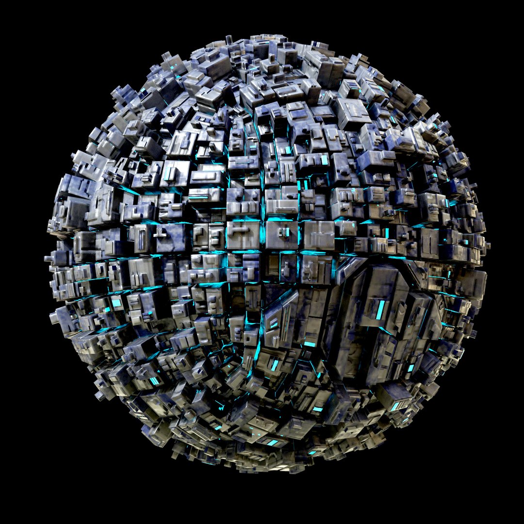 Space Station Sphere Mothership Planet Game Ready 3D - TurboSquid 1736208