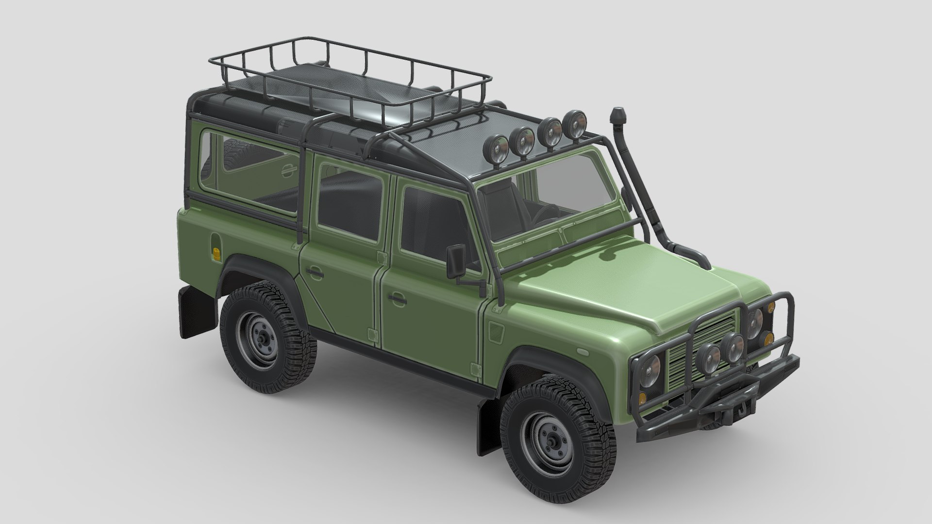 Low Poly Car - Land Rover Defender D110 3D Model - TurboSquid 2087368