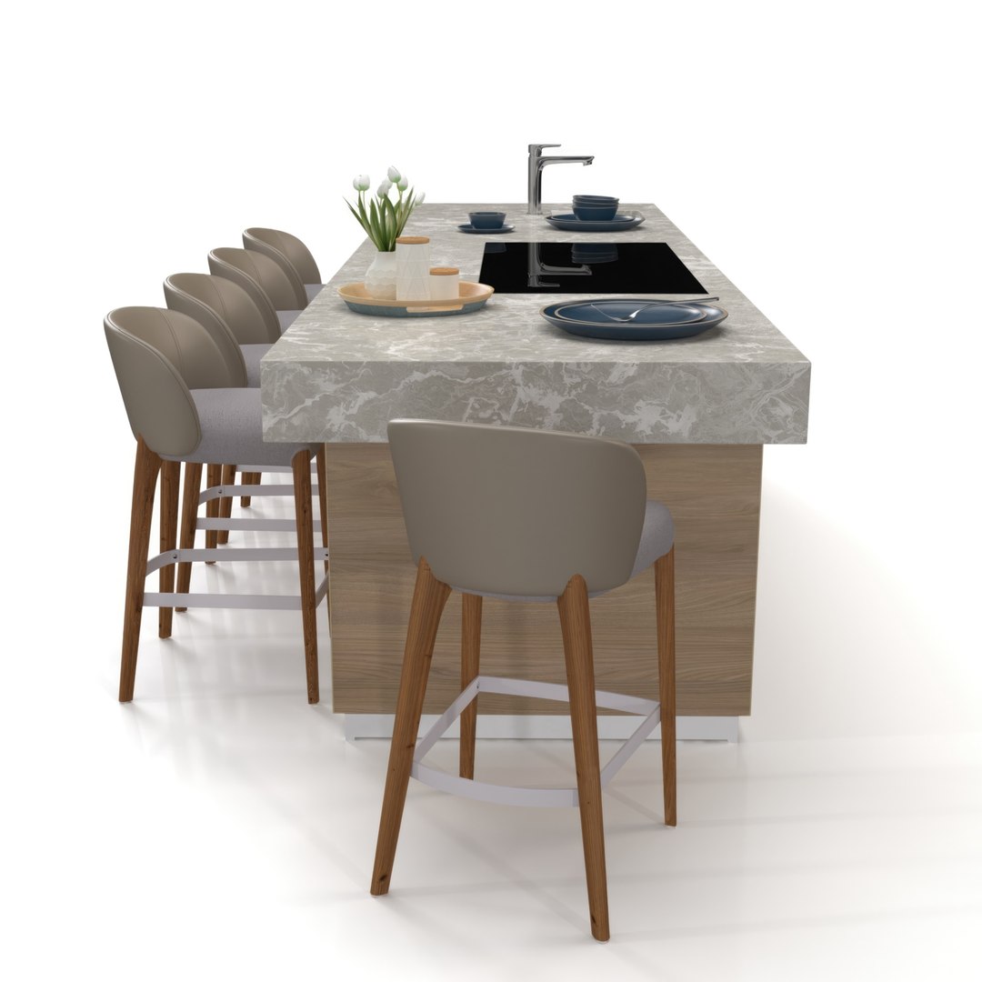 Kitchen Island Countertop 08 3D Model - TurboSquid 2205526