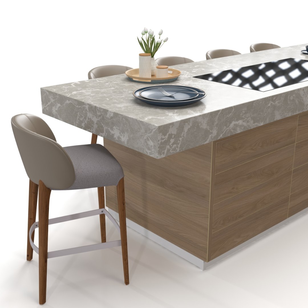 Kitchen Island Countertop 08 3D Model - TurboSquid 2205526