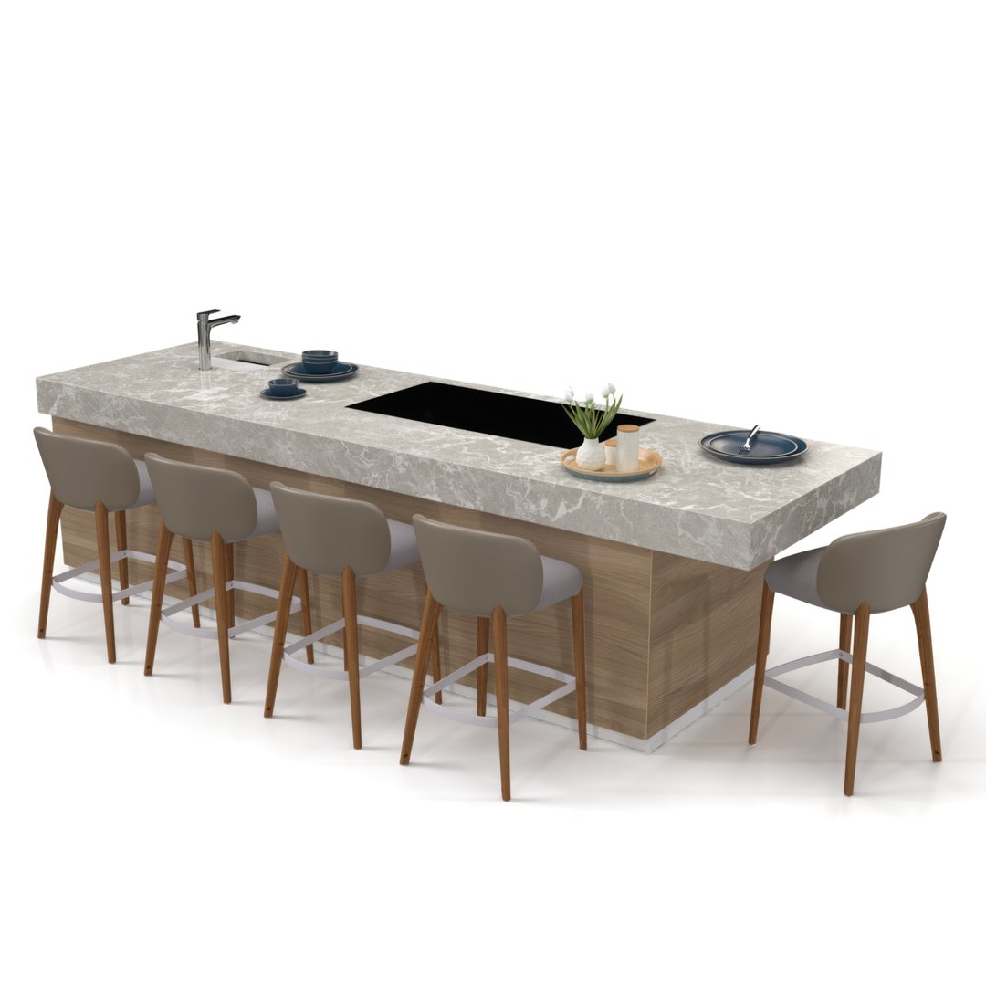 Kitchen Island Countertop 08 3D Model - TurboSquid 2205526