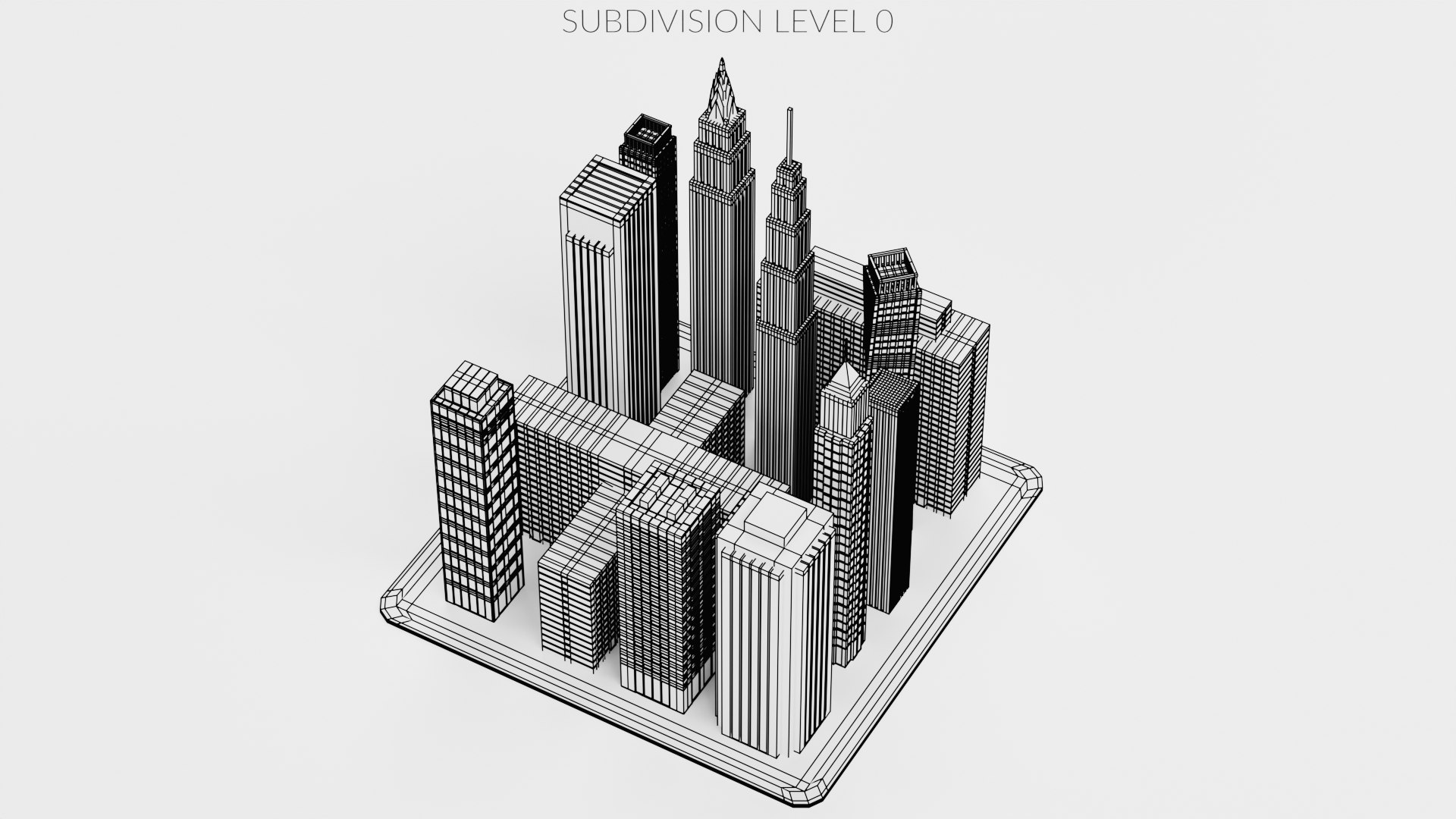 3D Paper City Block Night Model - TurboSquid 2183953