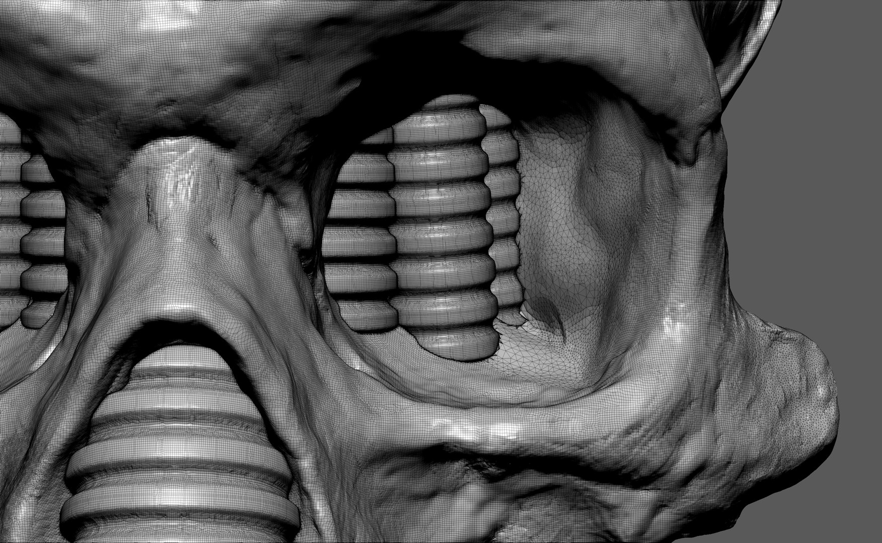 3D H R Giger Harkonnen Handle Door Sculpture Printable 3D Model ...