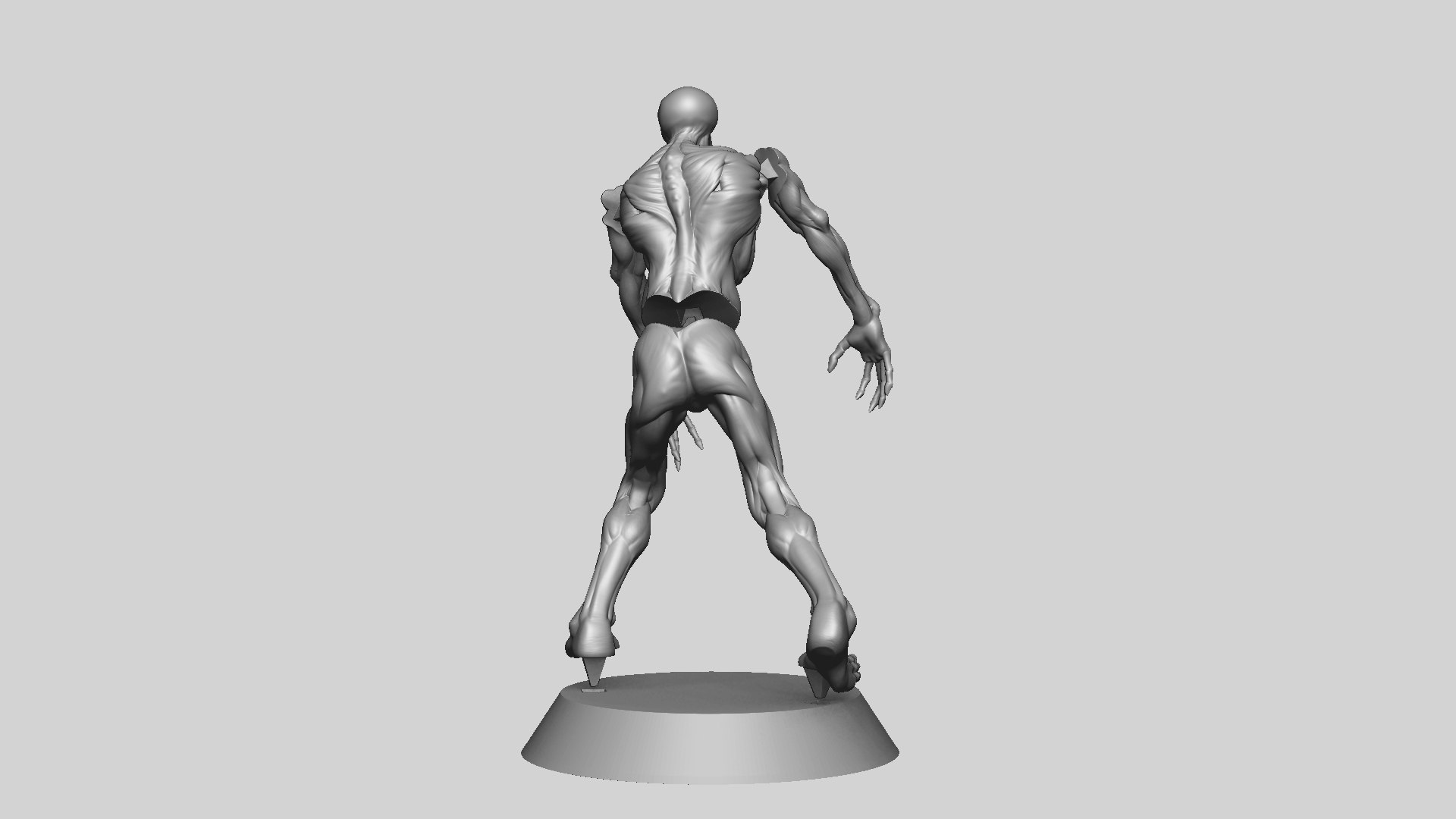 3D Model Zombie Undead In Epic Pose 1-5 3D Printable STL Pack ...