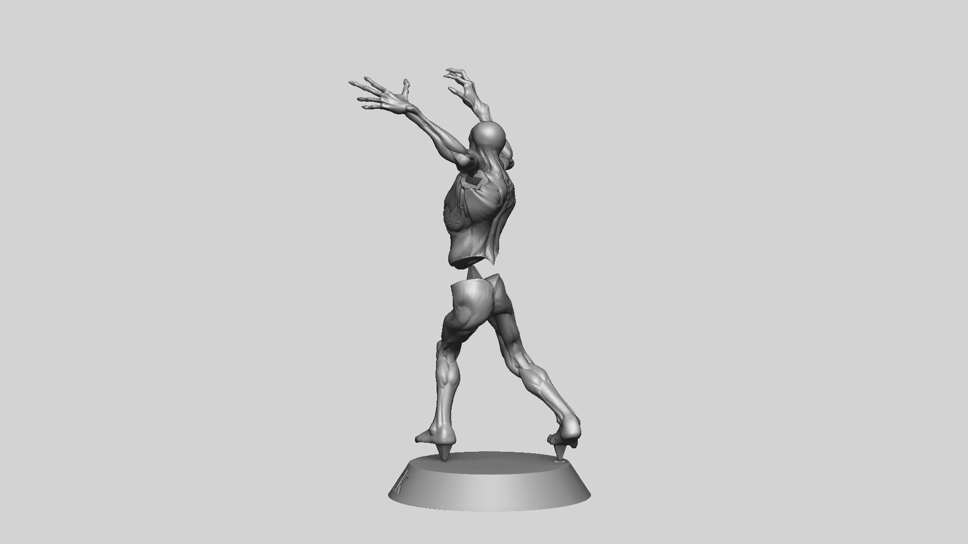 3D Model Zombie Undead In Epic Pose 1-5 3D Printable STL Pack ...