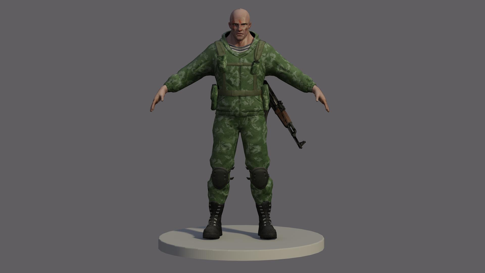 3d Model Russian Marine