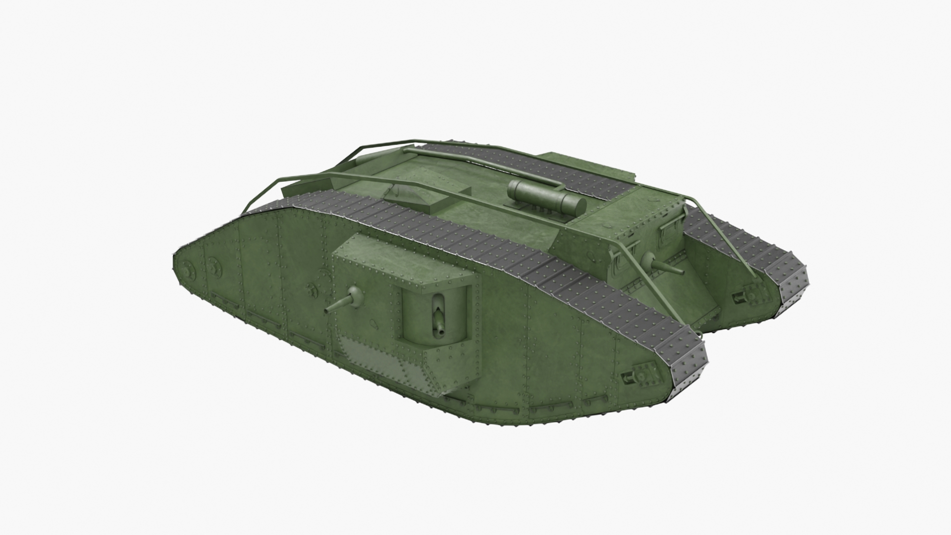 Tank MK 4 Male Green Rigged For Cinema 4D Model - TurboSquid 2248079