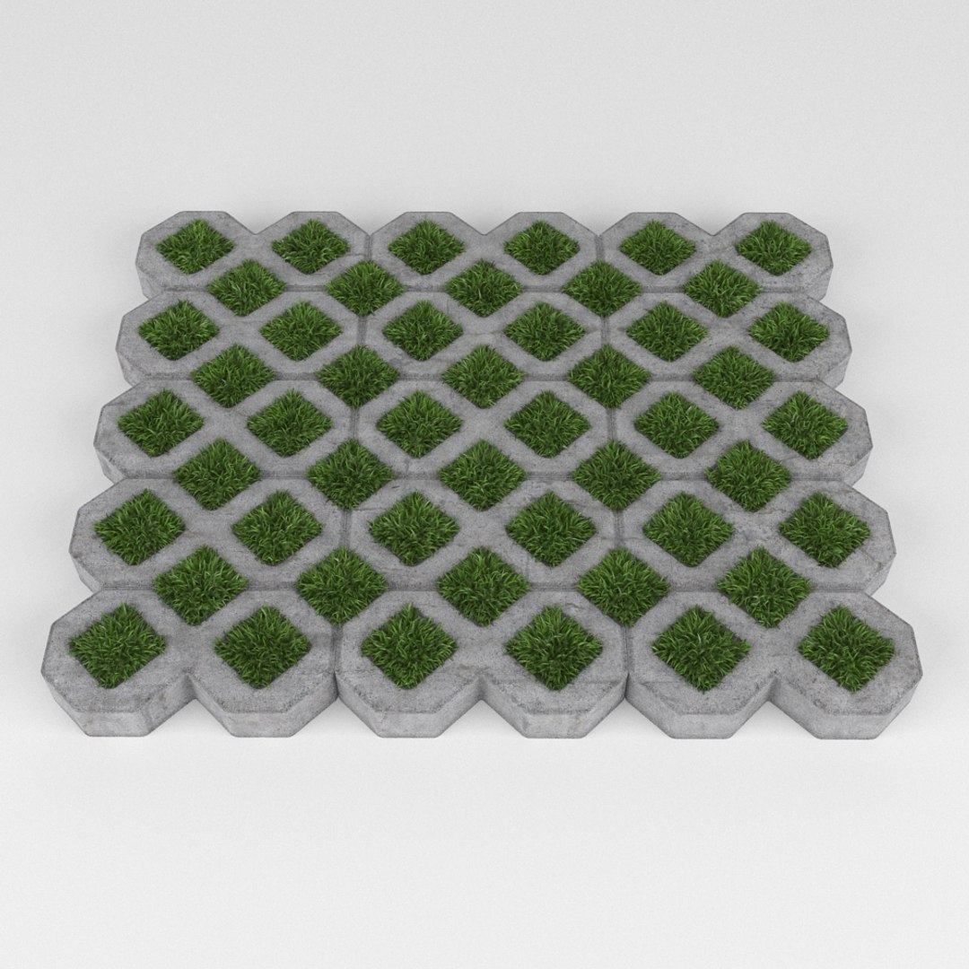 3dsmax Grass Pavers