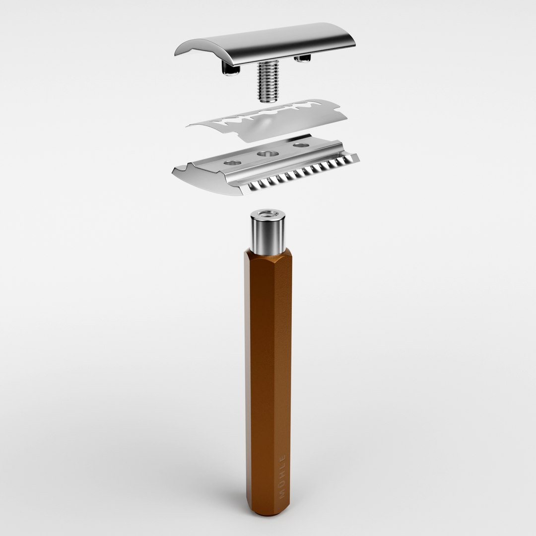 3D Safety Razor Hex Model - TurboSquid 1672841