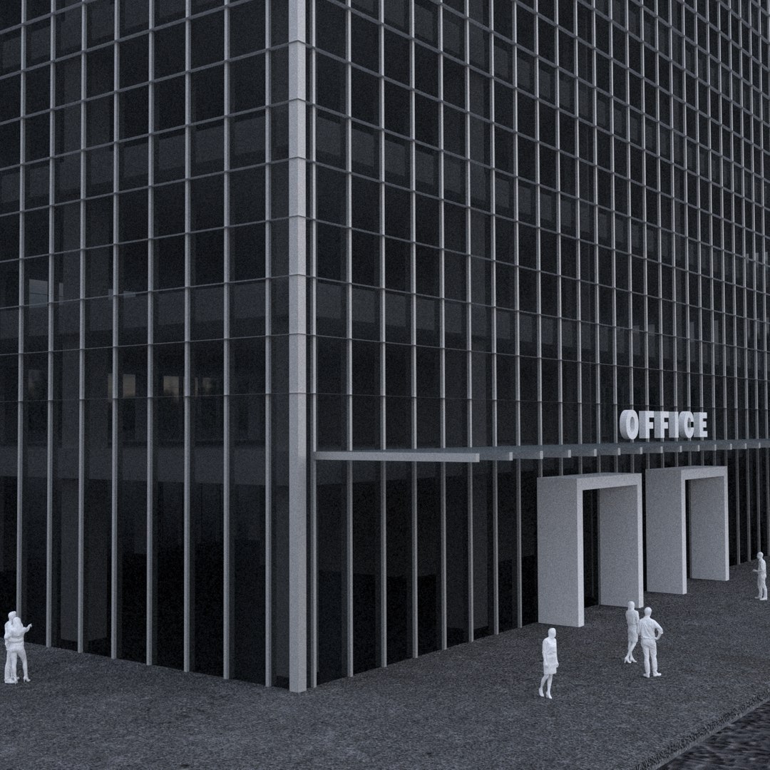 3D 24 story skyscraper building model - TurboSquid 1222482