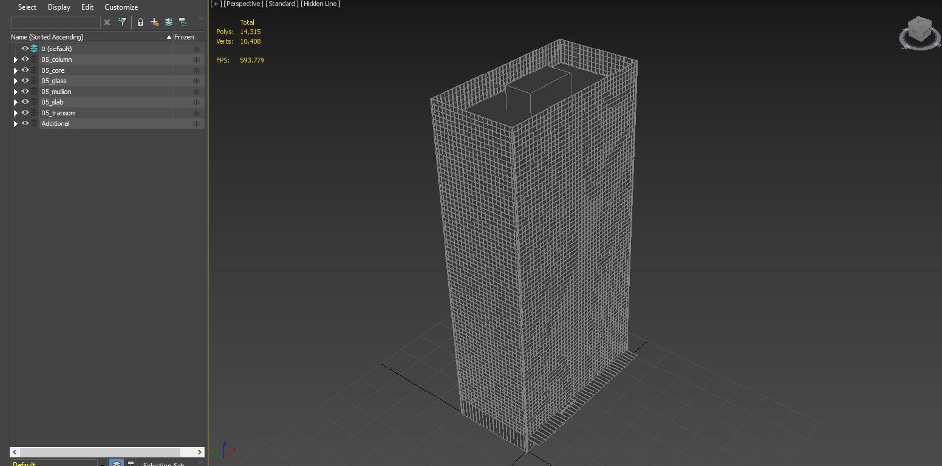 3D 24 story skyscraper building model - TurboSquid 1222482