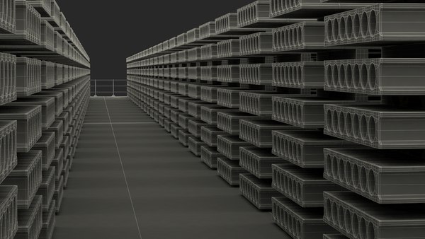 3D Pontoon Barge Loaded Concrete Slab model - TurboSquid 1839895