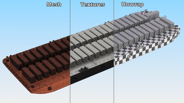 3D Pontoon Barge Loaded Concrete Slab model - TurboSquid 1839895