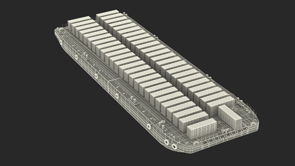 3D Pontoon Barge Loaded Concrete Slab model - TurboSquid 1839895