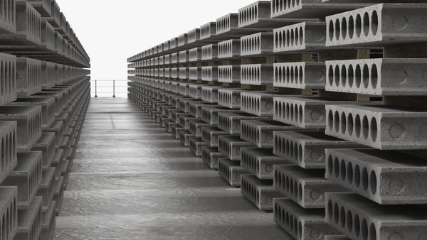 3D Pontoon Barge Loaded Concrete Slab model - TurboSquid 1839895