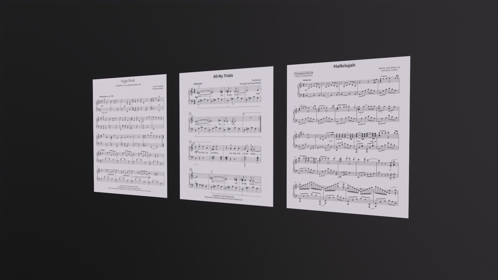 Sheet Music 3D Model - TurboSquid 2104617