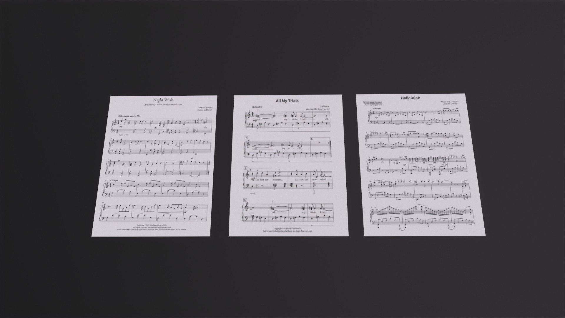 Sheet Music 3D Model - TurboSquid 2104617