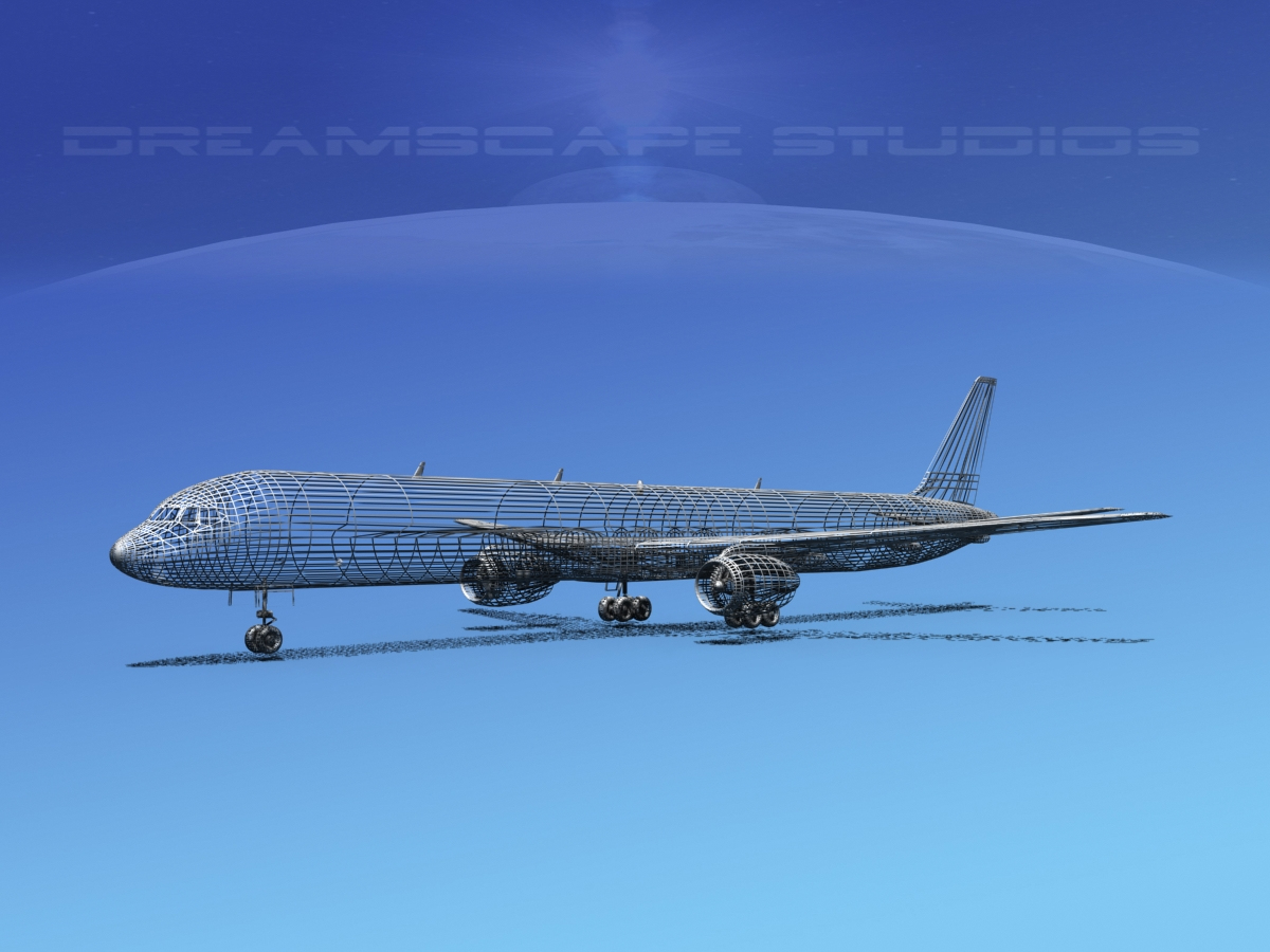 3d model airline boeing 757 757-300