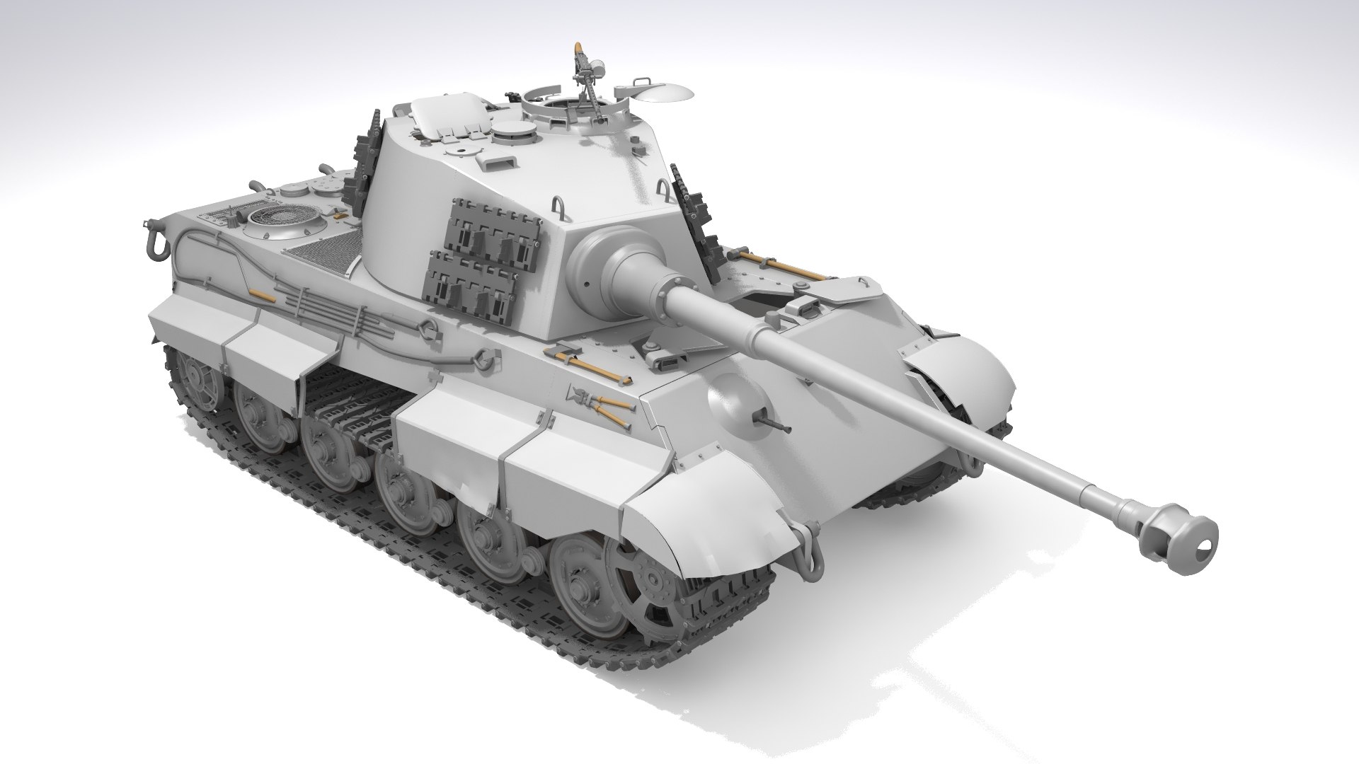 3D Panzerkampfwagen Tiger Pz VI Ausf B - TurboSquid 2187746