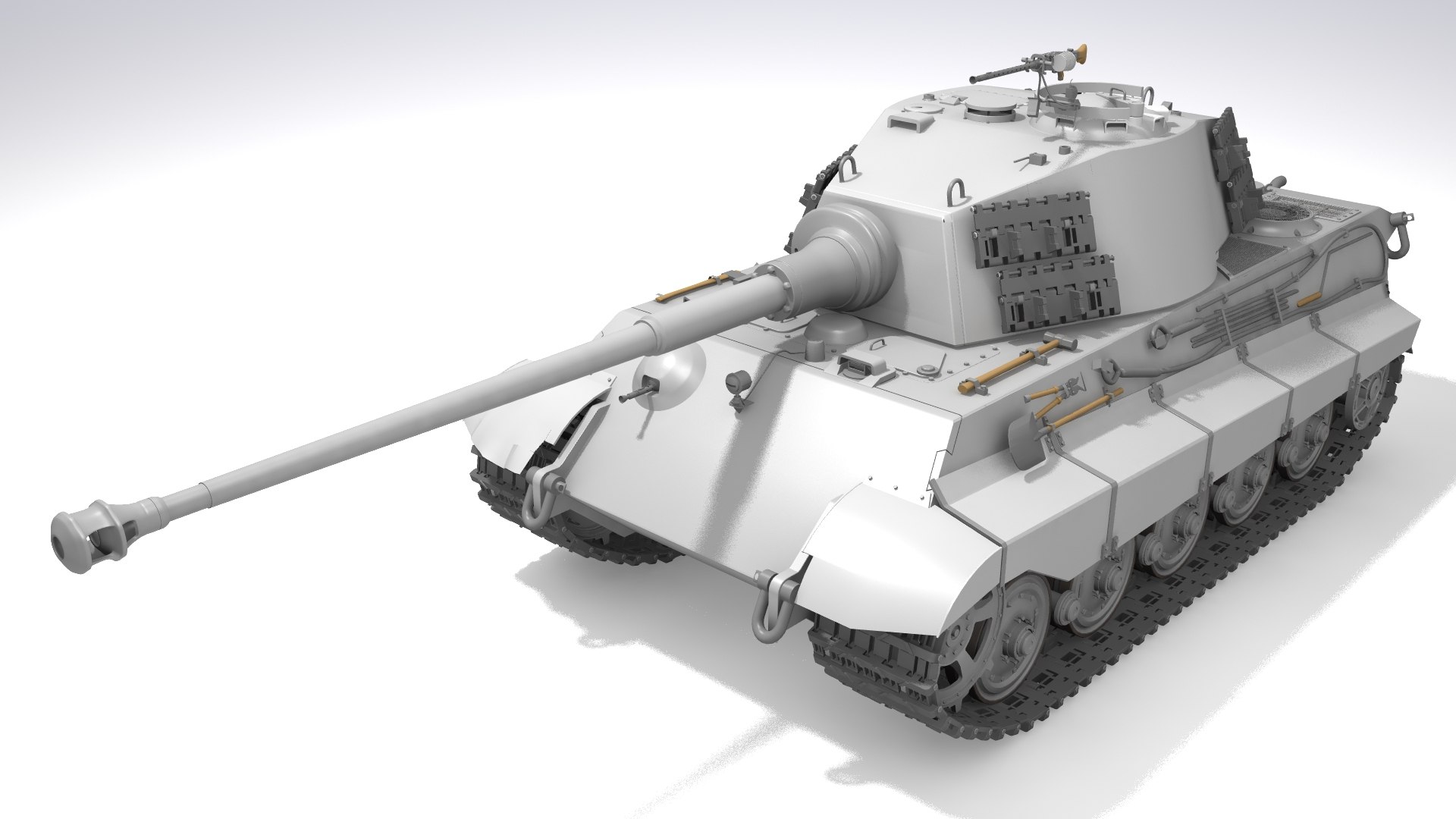 3D Panzerkampfwagen Tiger Pz VI Ausf B - TurboSquid 2187746