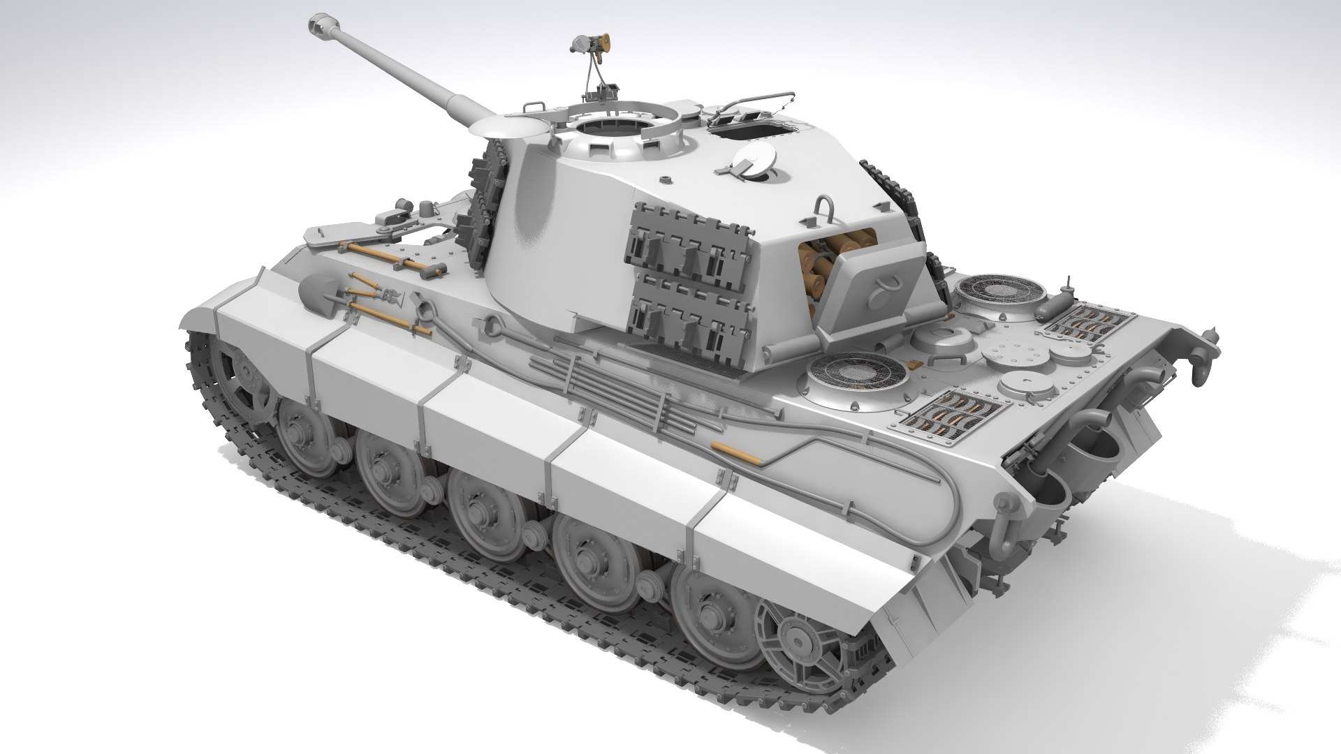 3D Panzerkampfwagen Tiger Pz VI Ausf B - TurboSquid 2187746