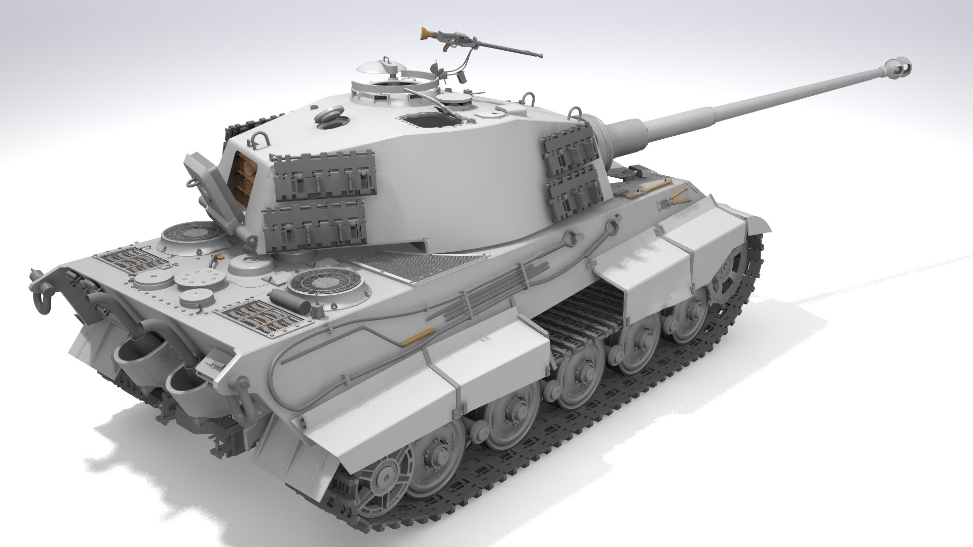 3D Panzerkampfwagen Tiger Pz VI Ausf B - TurboSquid 2187746