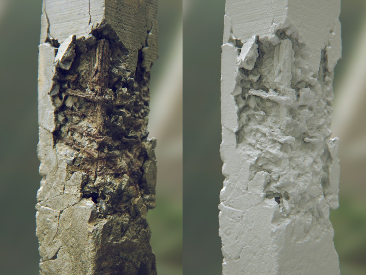 Broken Column 3d Model